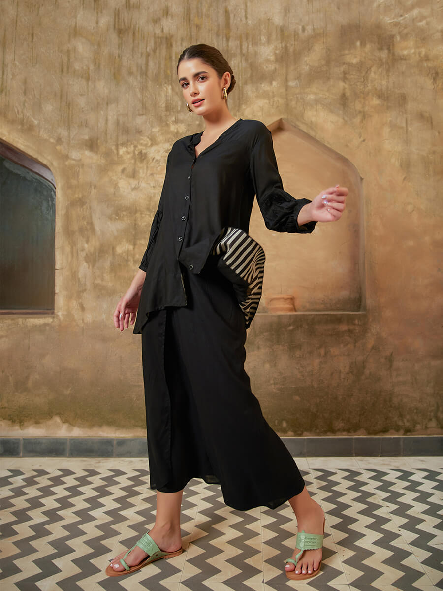 Black Women Modal Smocking Top – Pinklay