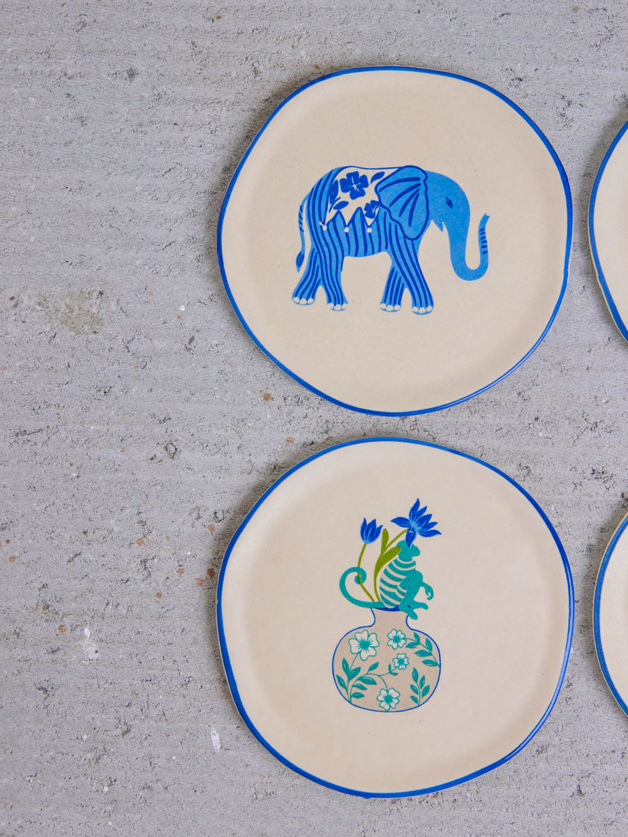 The Jester of December Ceramic Coasters/Tapas Plates Set – Pinklay